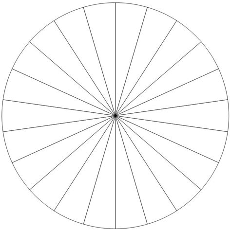 71 Equal Sections Circle Graph Template