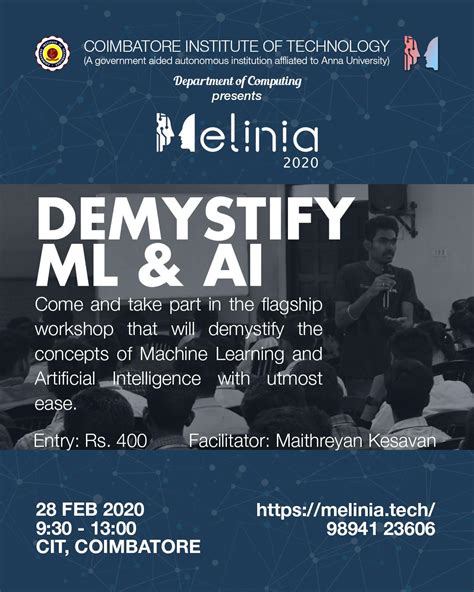 Maithreyan Kesavan On Linkedin Machinelearning Workshops Melinia2020 Ai Symposium Tensorflow