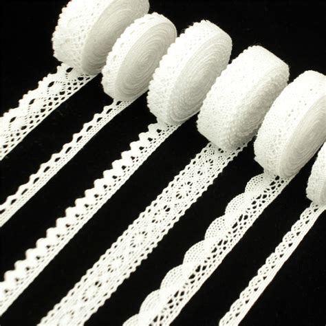 Buy Lace Ribbon Cotton Crochet Lace Trim White Sewing Lace Ribbon By