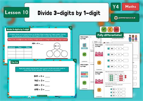 Year 4 Multiplication And Division Part 2 Dividing 3 Digits By 1 Digit Lesson 10