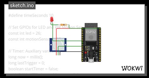 Pir Sensor Wokwi Esp Stm Arduino Simulator