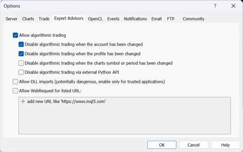 Configuring Algo Trading Settings In MetaTrader Step By Step Trade Pretty