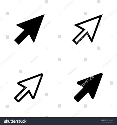 Vector Set Arrow Sign Cursors Icons Stock Vector Royalty Free