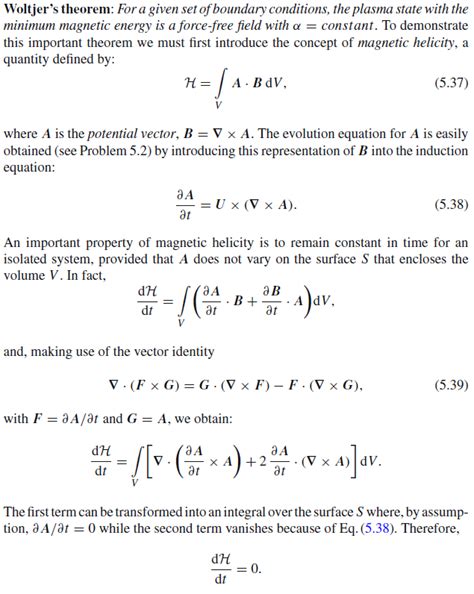 Astrophysics Woltjers Theorem Partial Or Total Derivative