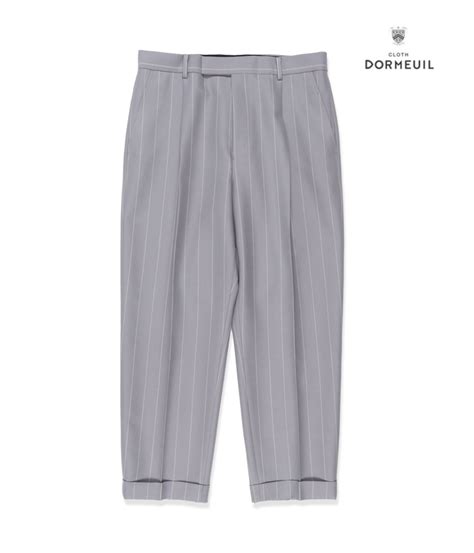 DORMEUIL STRIPED PLEATED TROUSERS TYPE 2 L PURPLEWACKO MARIA