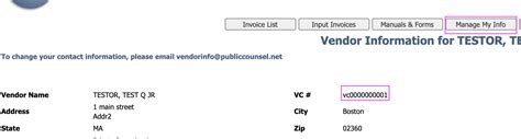 How Do I Locate My Vendor Code Committee For Public Counsel Services