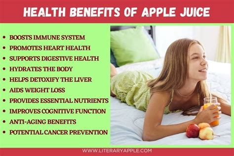 Health Benefits Of Apple Juice Literary Apple