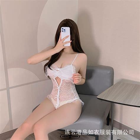 滿299出貨📢污力兔情趣內衣性感連體蝴蝶結蕾絲透視激情開檔免脫純欲制服套裝 露天市集 全台最大的網路購物市集