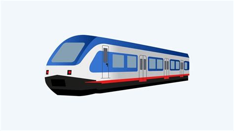 Premium Vector Mass Rapid Transportation Train Vector Illustration
