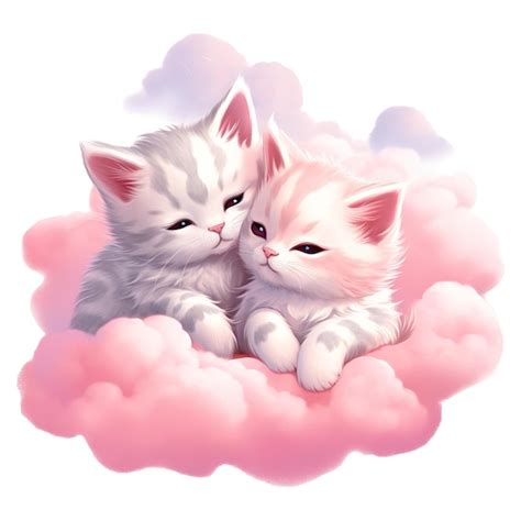 Premium Psd Cozy Cuddles Valentine Sleepy Kitten A Cute And