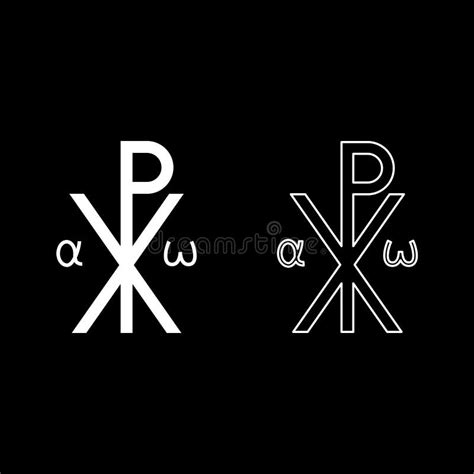 Crismon Symbol Cross Monogram Xi Hi Ro Konstantin Symbol Saint Pastor