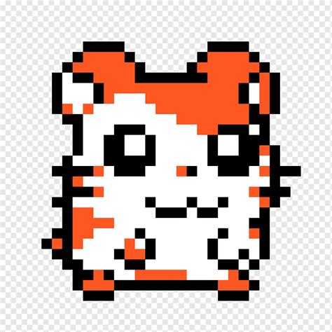 햄스터 픽셀 아트 마인 크래프트 Hamtaro 텍스트 구형 주황색 Png Pngwing