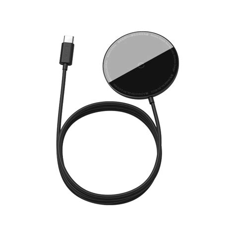 Magnetic Wireless Charger Black Baseus Simple Mini GA Tech
