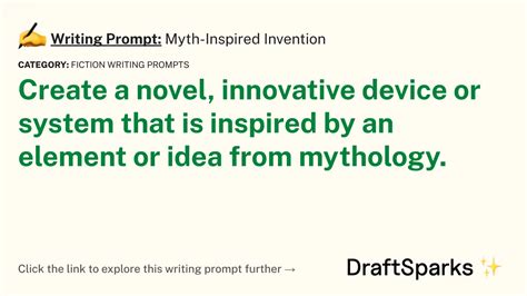 Writing Prompt Myth Inspired Invention DraftSparks