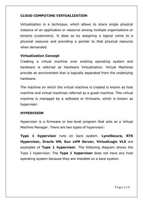 Solution 01 A1 Virtualization Introduction Types Studypool