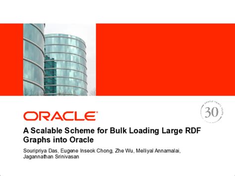 Pdf A Scalable Scheme For Bulk Loading Large Rdf Graphs Into Oracle