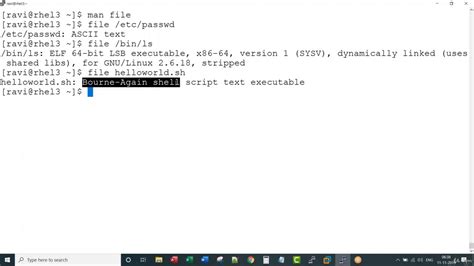 File Command In Unixlinux Youtube