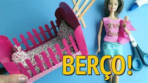 Como Fazer Berço Para Barbie E Outras Bonecas Sem Cola Quente Youtube