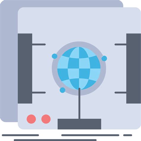 3d Dimensional Holographic Scan Scanner Flat Color Icon Vector 13129194
