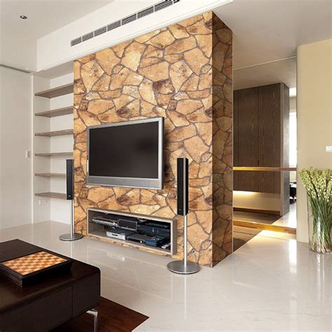 25 8US 3d Stone Brick Wall Pattern European Minimalist Modern Living