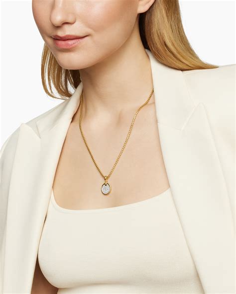 Dy Elements® Disc Pendant In 18k Yellow Gold With Diamonds 14mm David Yurman