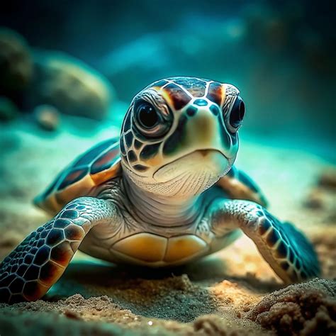 Premium Photo Photo Cute Turtle In The Forest