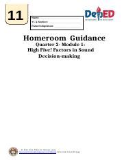 HG G11 Module 5 1 Q2 Docx 11 Name Yr Section Parent SSignature