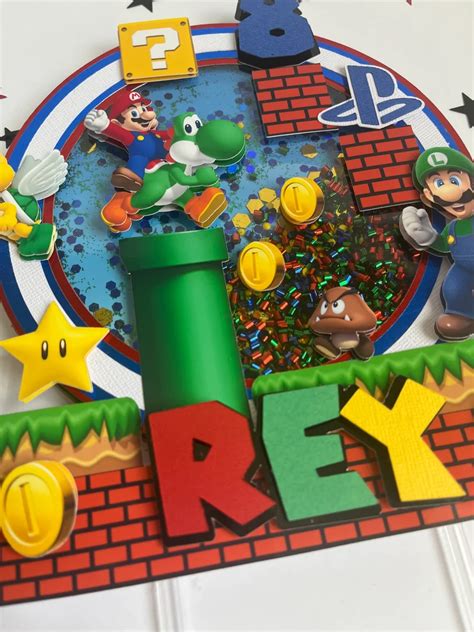 Super Mario Cake Topper Mario Bros Cake Topper Super Mario Birthday