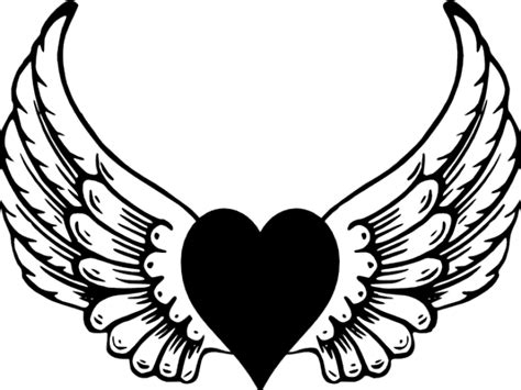 Heart Angel Wings Svg 640x480 Png Clipart Download