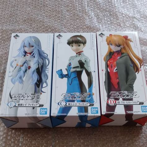 Evangelion Shinji Ikari Rei Ayanami Asuka Langley Figura Megaimpact