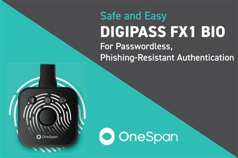 Onespan Digipass Fx1 Bio For Passwordless Phishing Resistant Authentication Kappa Data