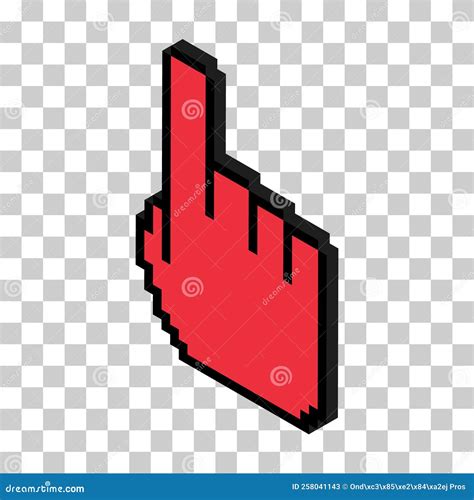 Mouse Cursor Isometric Pixel Icon Web Click Symbol Computer Pointer