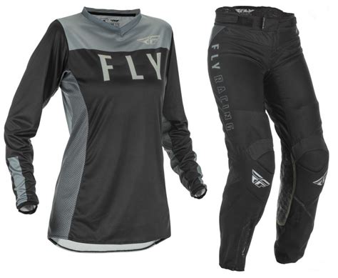 2021 Fly Racing Women S Lite Gear Set Black Grey AOMC Mx