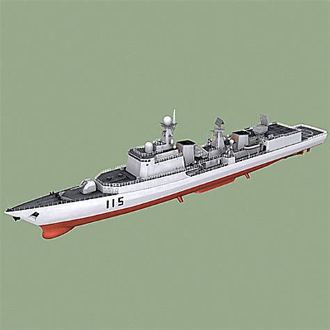 3d Model Chinese Navy Type 051c Luzhou Class Ddg 115 Shenyang Vr Ar