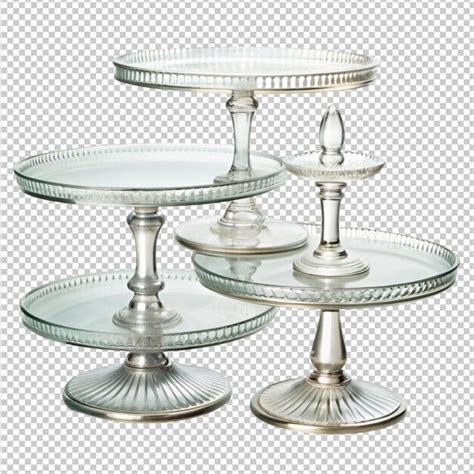 Glass Cake Stands Set Premium Ai Generated Psd