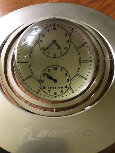 Rare Vintage Boeing Gyroscope Globe Desk Clock Local And Foreign Time