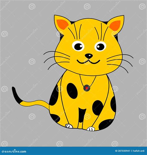 Orange Cat Illustration Vector Stock Vector Illustration Of Kitty