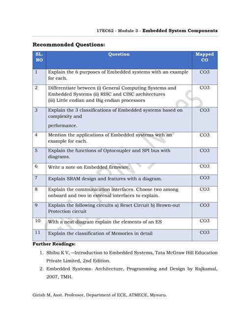 Module 3 Embedded System Components Pdf Computer Peripherals