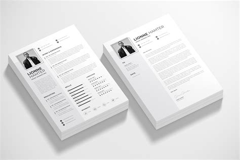 About Resume Word Template Graphic Graphic By NanoAgency Creative Fabrica