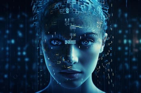 Premium Photo Futuristic Brain Ai Avatar Digital Technology Concept