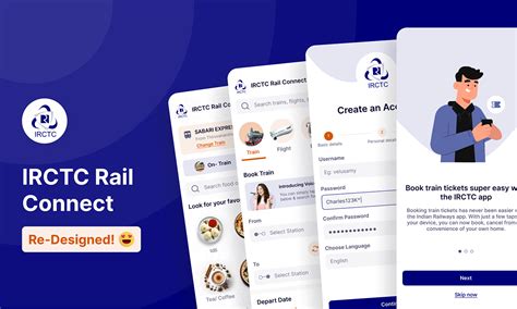 IRCTC Rail Connect Redesign Behance