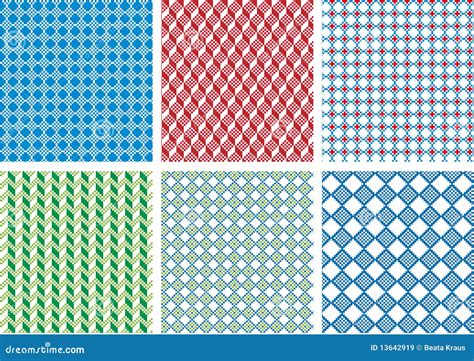 Seamless Pixel Pattern Stock Vector Illustration Of Style 13642919
