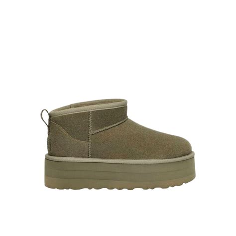 W 어그 클래식 울트라 미니 플랫폼 부츠 모스 그린 UGG KREAM