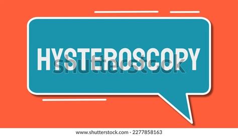 Hysteroscopy Medical Procedure Examine Uterus Stock Vector Royalty