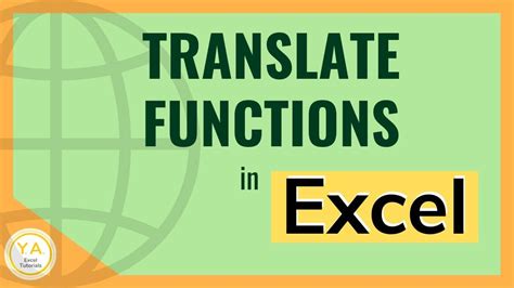 How To Use Translation Formulas In Excel The Most Complete Guide