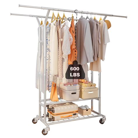 Heavy Duty Clothing Racks For Hanging Clothes 620lbs Load