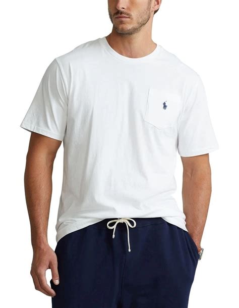 Polo Ralph Lauren Jersey Pocket T Shirt In White Myer