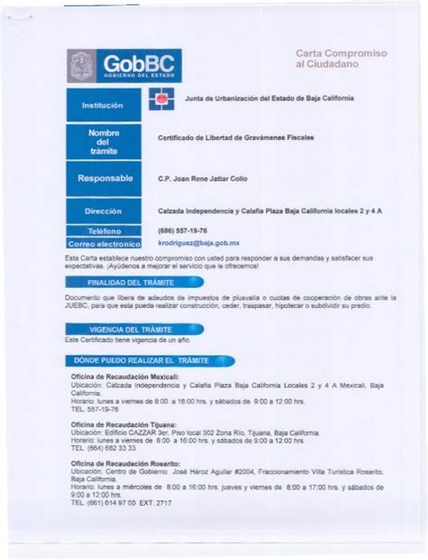 Certificado De Libertad De Gravámenes Fiscales