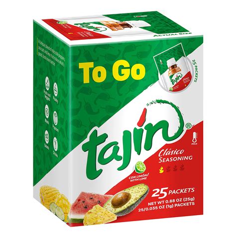 Tajin Classico Seasoning To Go Packets X 25 Sachets 25g