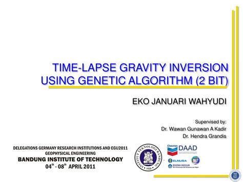 Ppt Time Lapse Gravity Inversion Using Genetic Algorithm 2 Bit